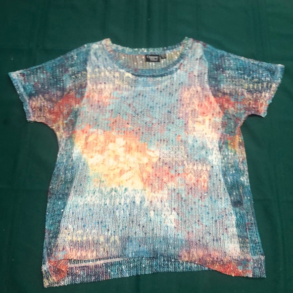 Onque Casuals | Tops | Onque Casuals Fishnet With Built In Tank Top Pxl ...